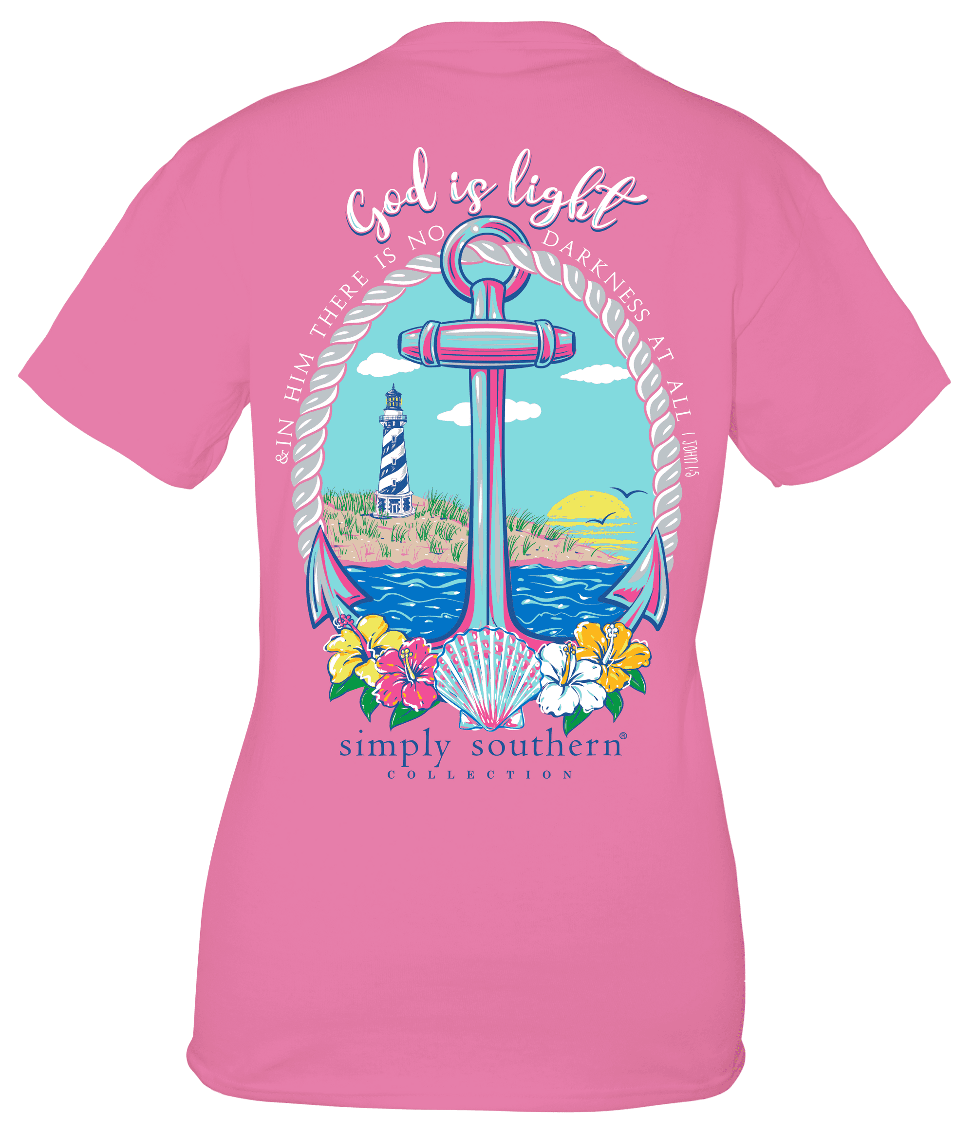 Simply Southern God Is Light Anchor John T-Shirt - Walmart.com