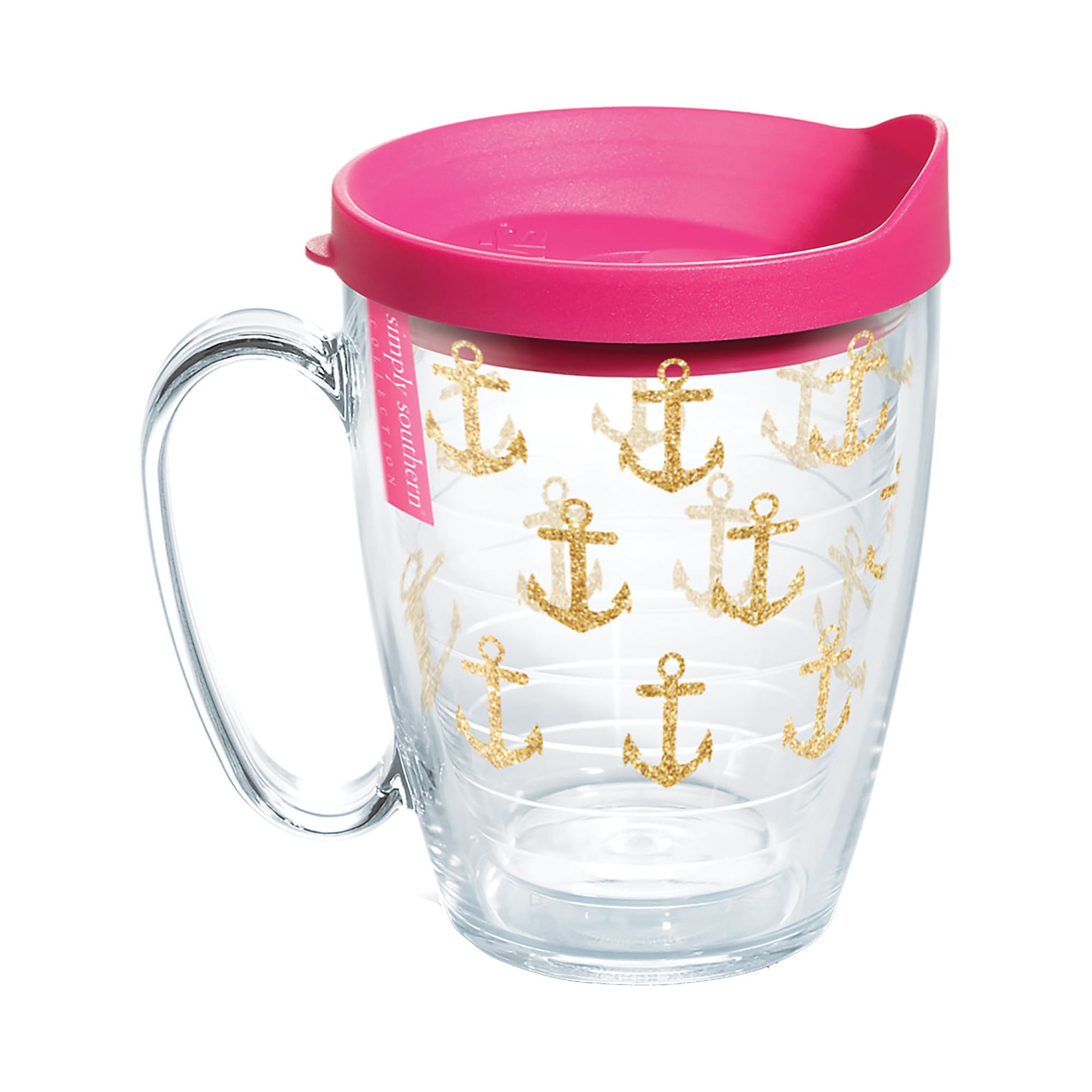 Simply Southern Gold Anchors 16 oz Coffee Mug with lid - Walmart.com