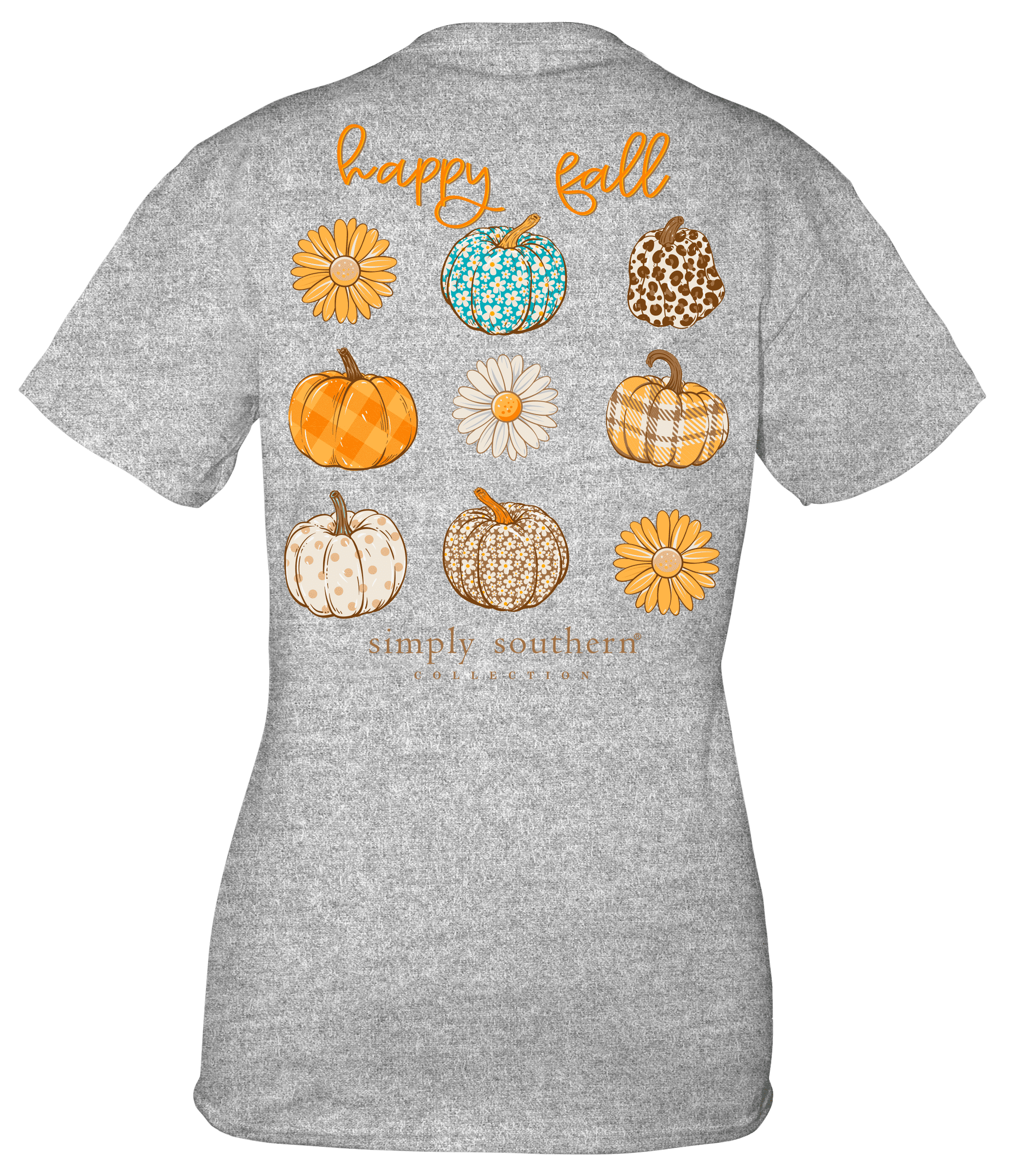 Simply Southern Happy Fall Pumpkins Patterns T-Shirt - Walmart.com