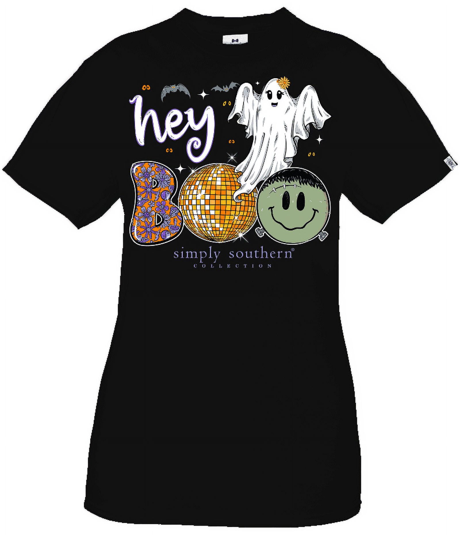 Simply Southern Hey Boo Ghost Halloween T-Shirt - Walmart.com