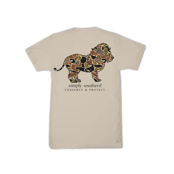 Simply Southern Lion Tracker Camo Clay T-Shirt - Walmart.com