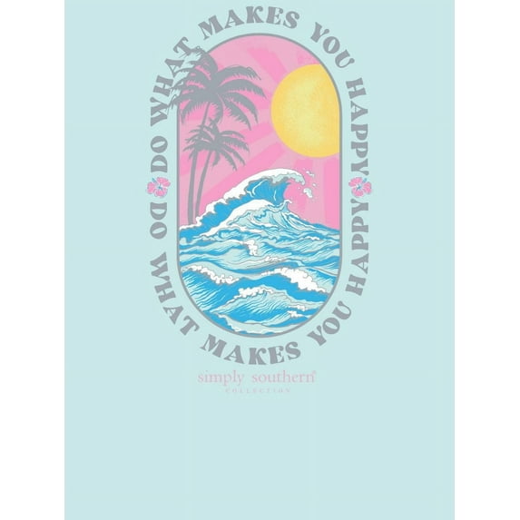 Simply Southern Makes You Happy Beach Boxy T-Shirt - Walmart.com