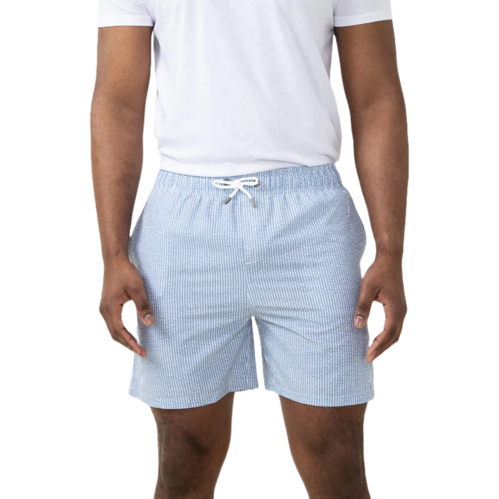 Simply Southern Men's Denim Blue Seersucker Swim Shorts 0124-MN ...