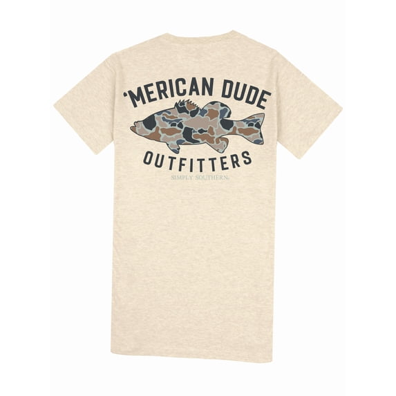 Simply Southern Merican Dude Camo Fish Unisex T-Shirt - Walmart.com