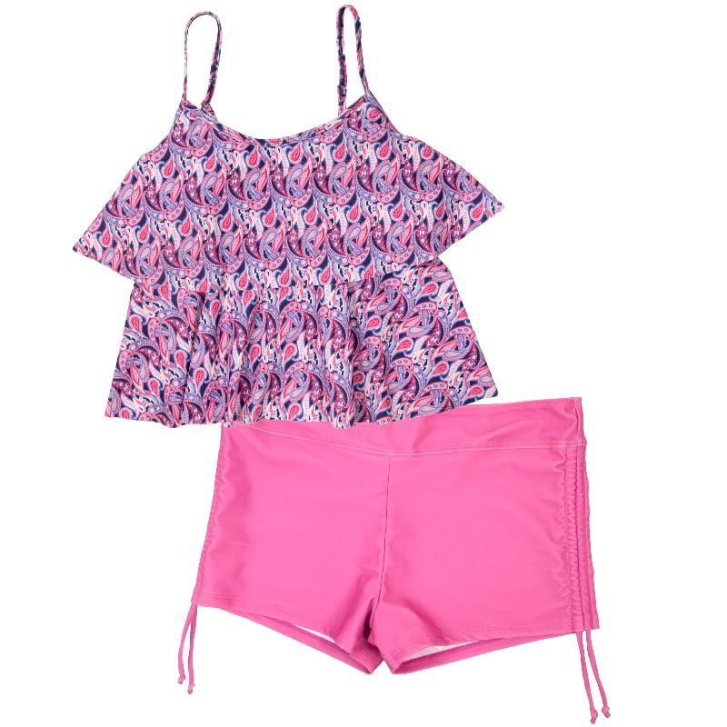 Simply Southern Paisley Tankini Bathing Suit - Walmart.com