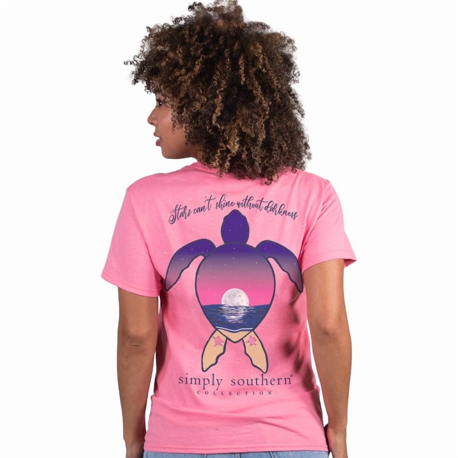 Simply Southern Preppy Darkness Turtle T-Shirt - Walmart.com