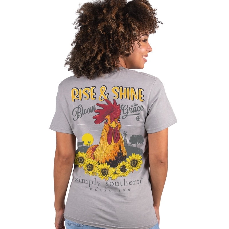 Simply Southern Preppy Rise & Shine Farm T-Shirt - Walmart.com