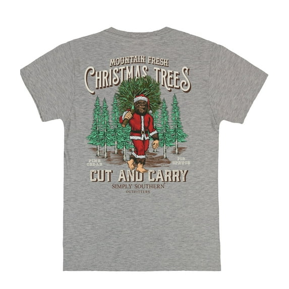 Simply Southern Santa Sasquatch Holiday Unisex T-Shirt - Walmart.com