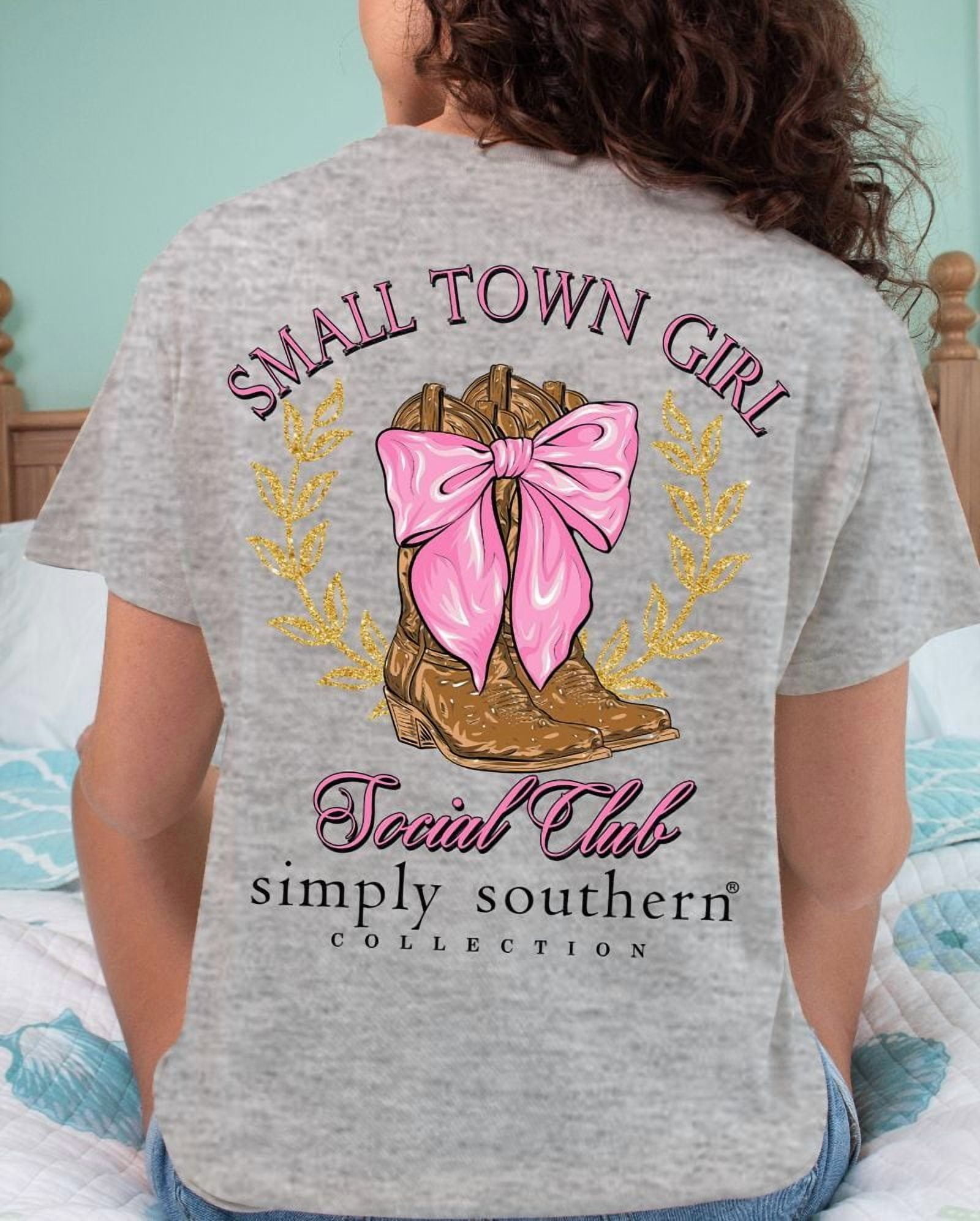 Simply Southern Small Town Girl Social Club T-Shirt - Walmart.com