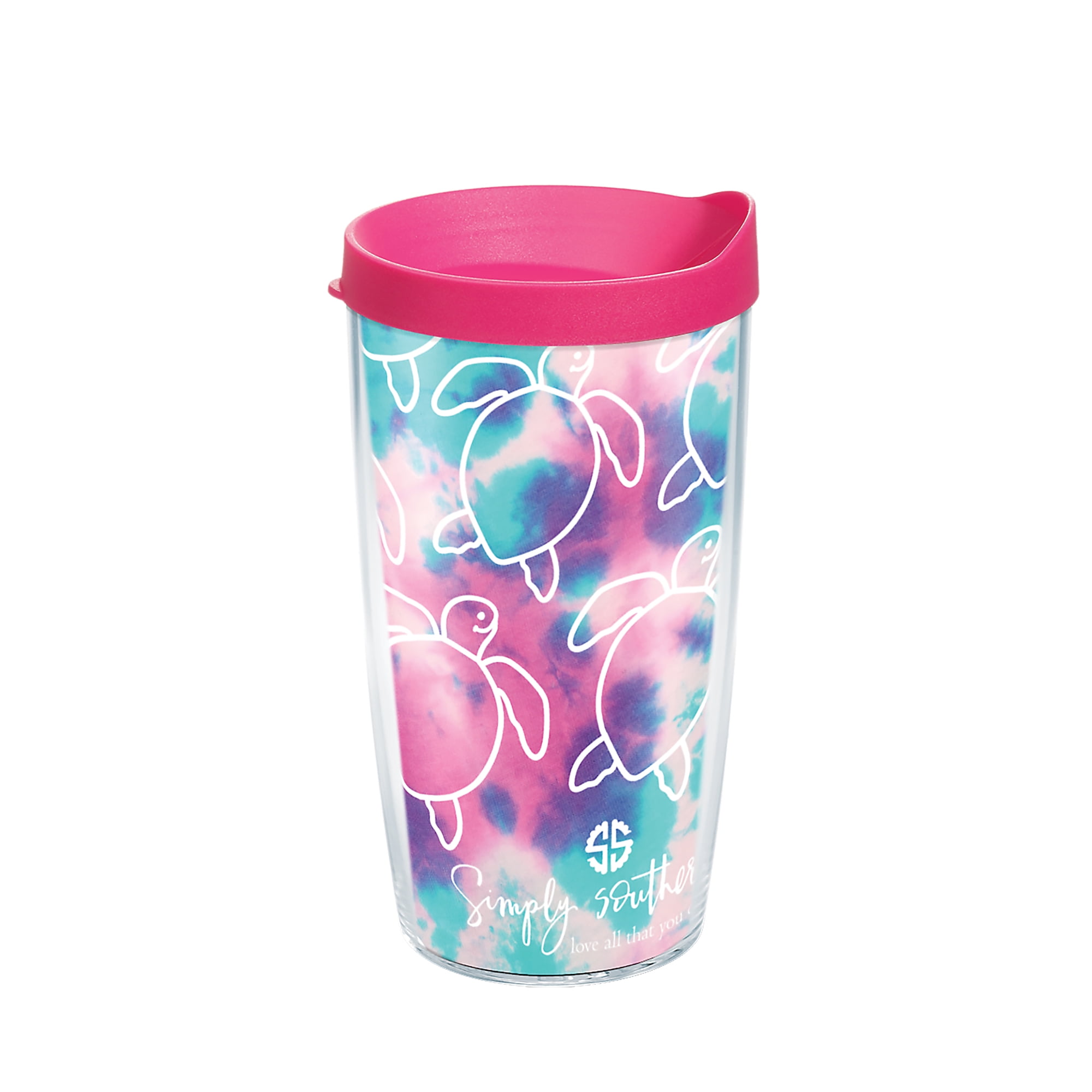 Simply Southern Save Turtle All Over 16 oz Tumbler with lid - Walmart.com