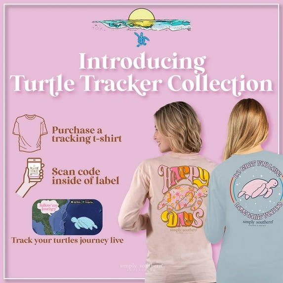 Simply Southern Turtle Tracker Shell Ice T-Shirt - Walmart.com
