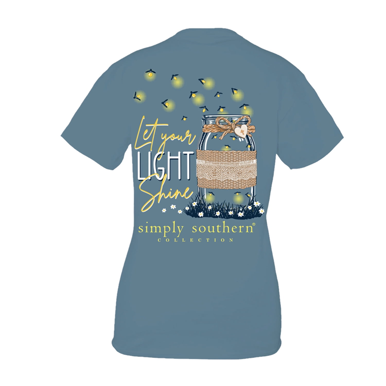 Simply Southern Womens Let Your Light Shine Short Sleeve T-shirt-Comet ...
