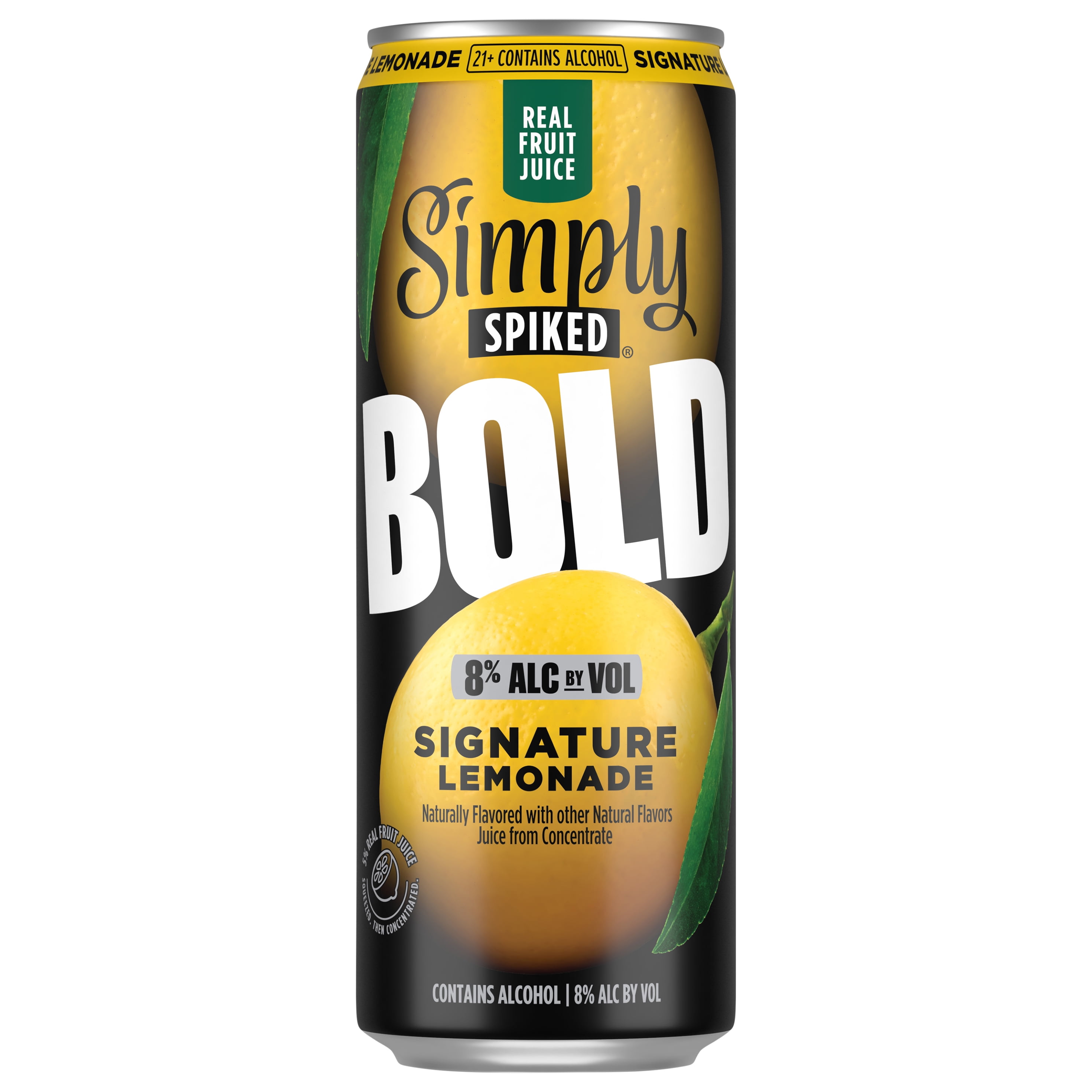 Simply Spiked BOLD Signature Hard Lemonade, 24 fl oz Aluminum Can 8.0% ...