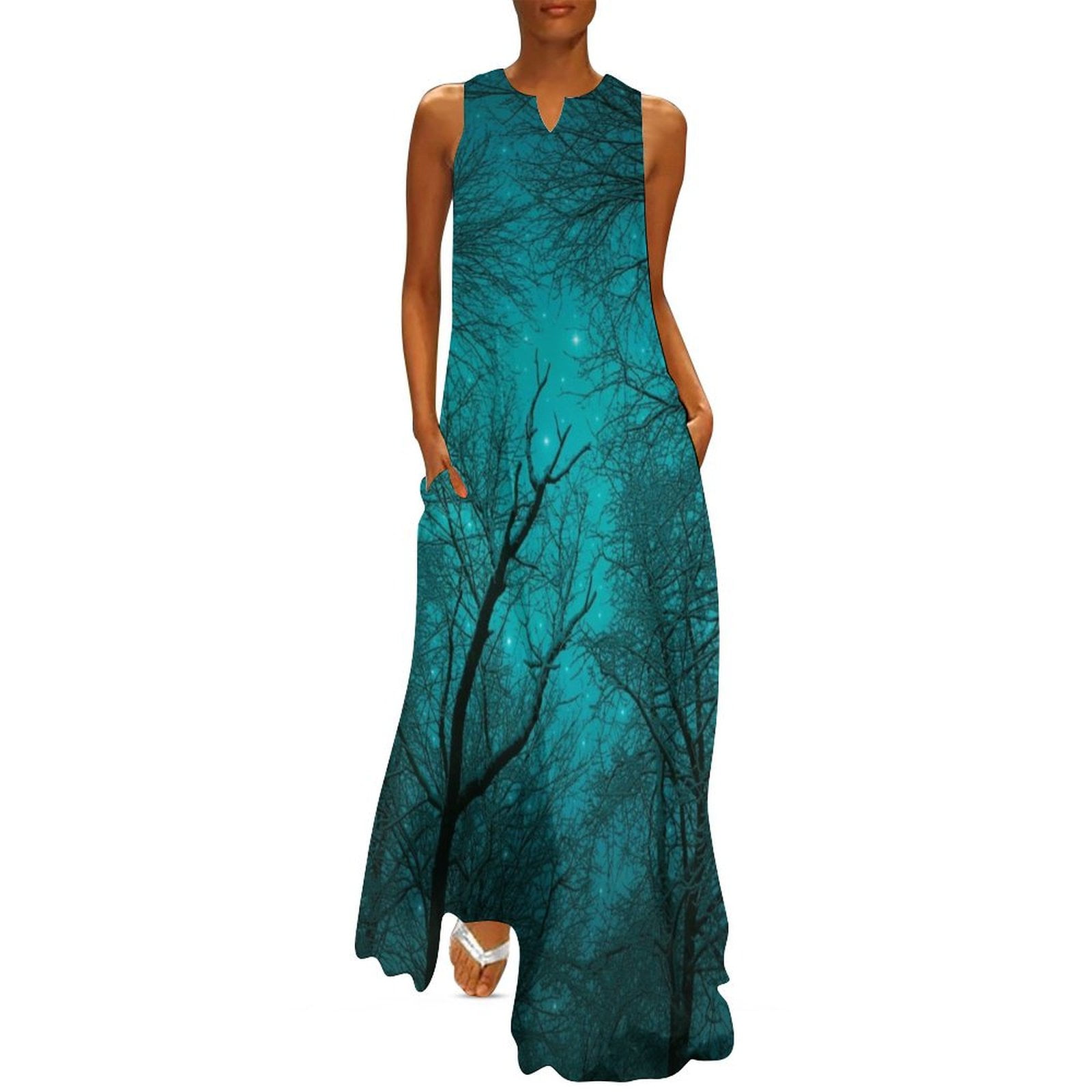 Simply Stare Upward Long Dress Woman clothing Women"s dresses - Walmart.com