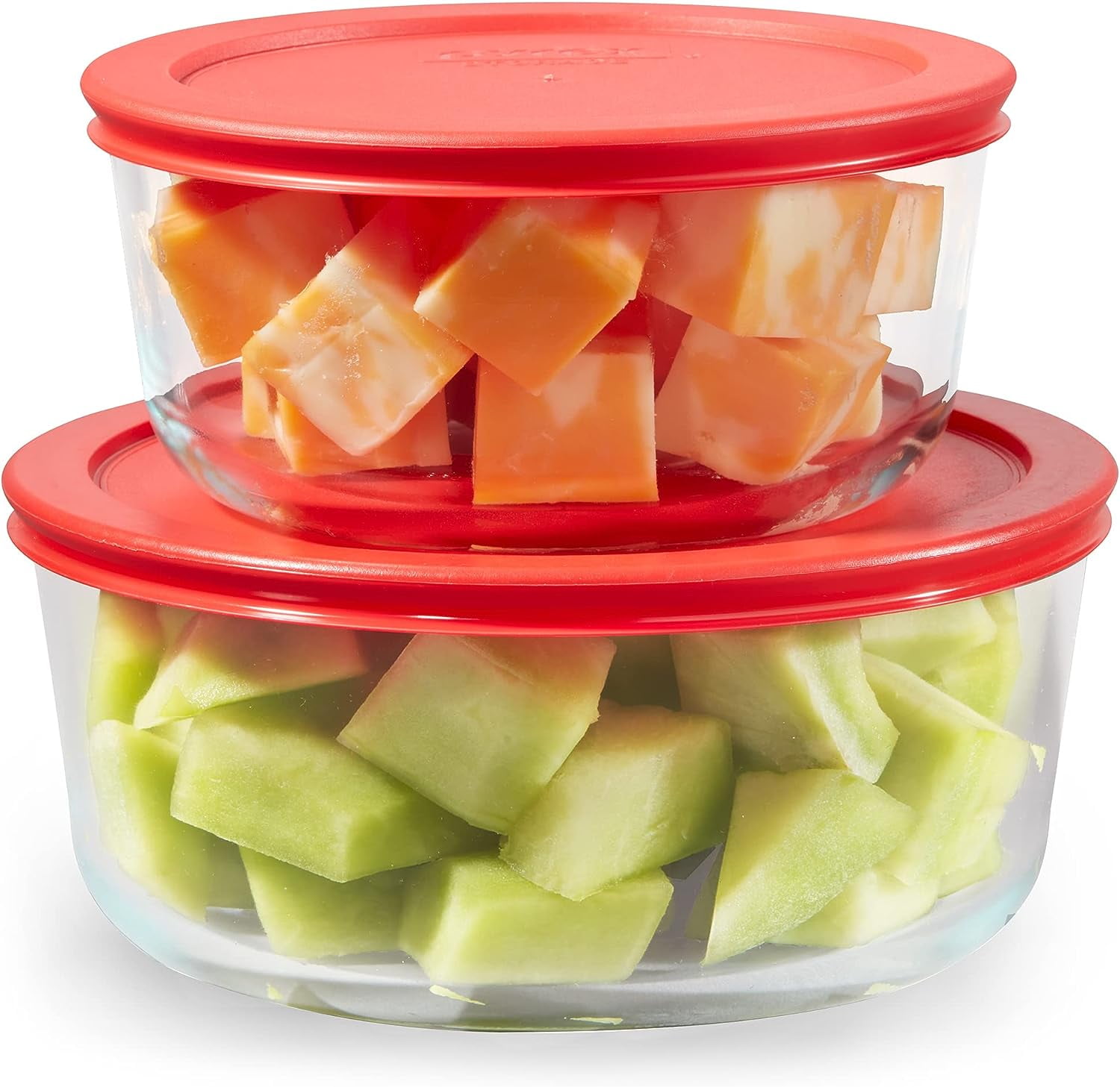 Simply Store 2-Pack (4 & 7 Cup) Large Glass Food Storage Containers Set ...