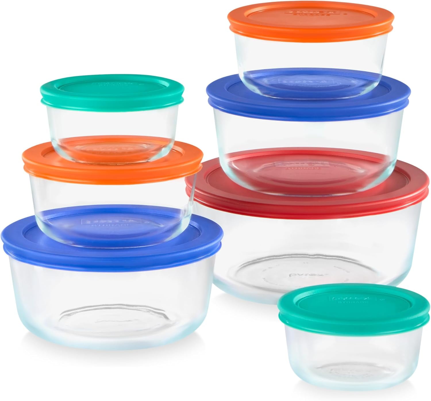 Simply Store (7-Pack) Glass Food Storage Containers Set, (1, 2, 4 & 7 ...