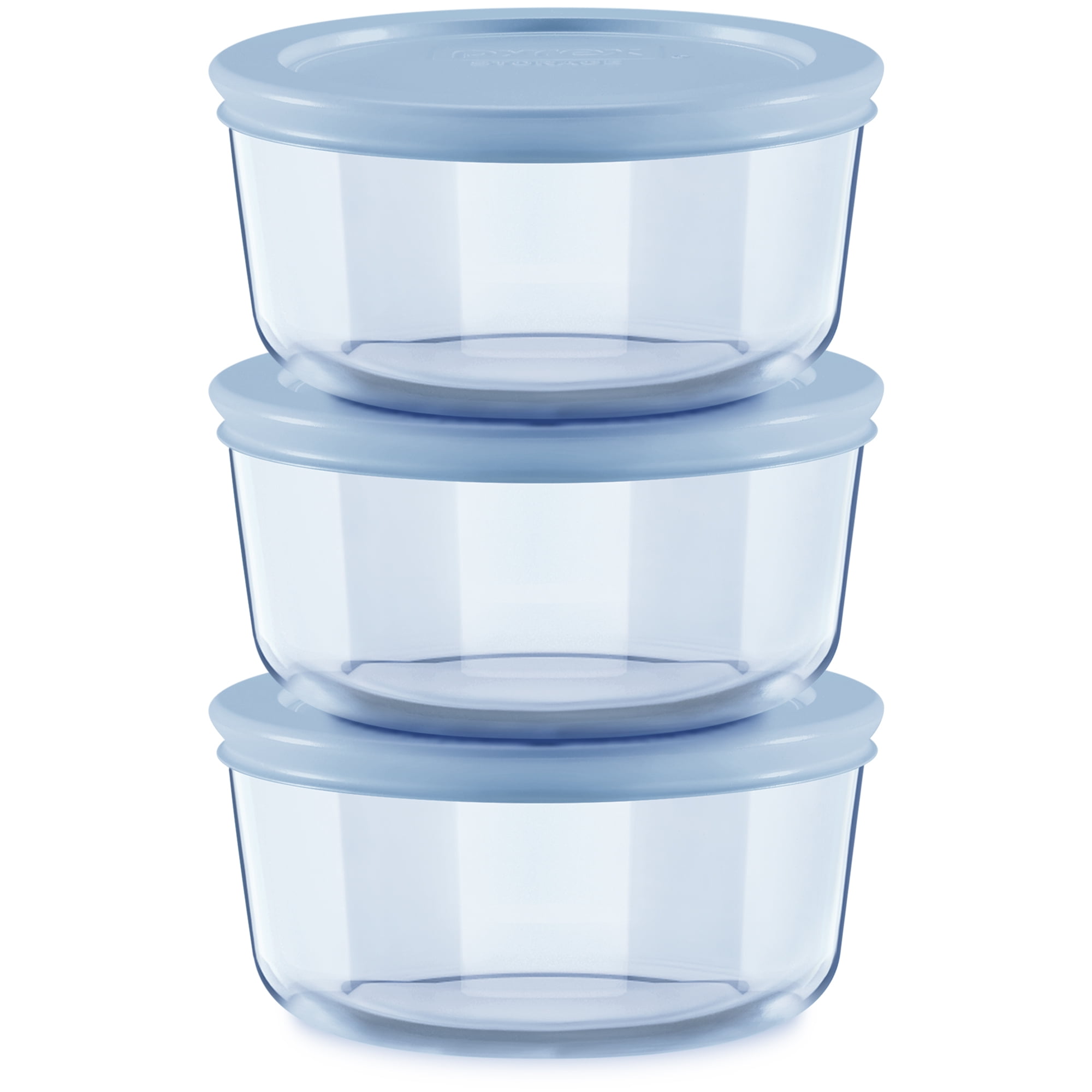 Simply Store Tinted 6-Piece Round Glass Storage Set with 2-Cup ...