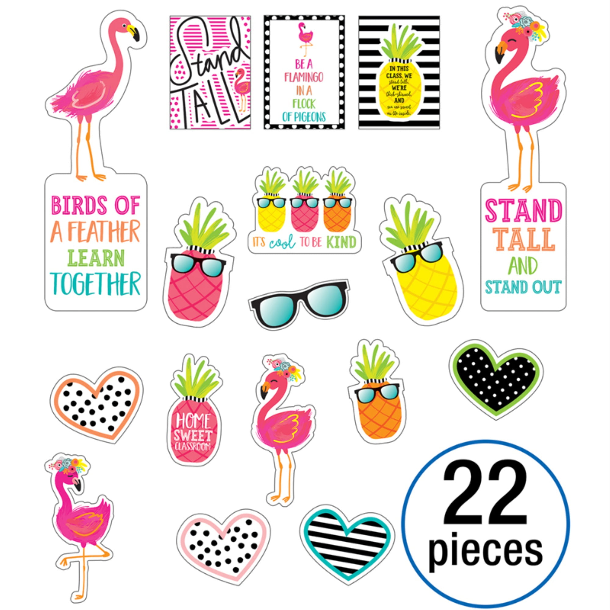 Simply Stylish Tropical Motivational Mini Bulletin Board Set - Walmart.com