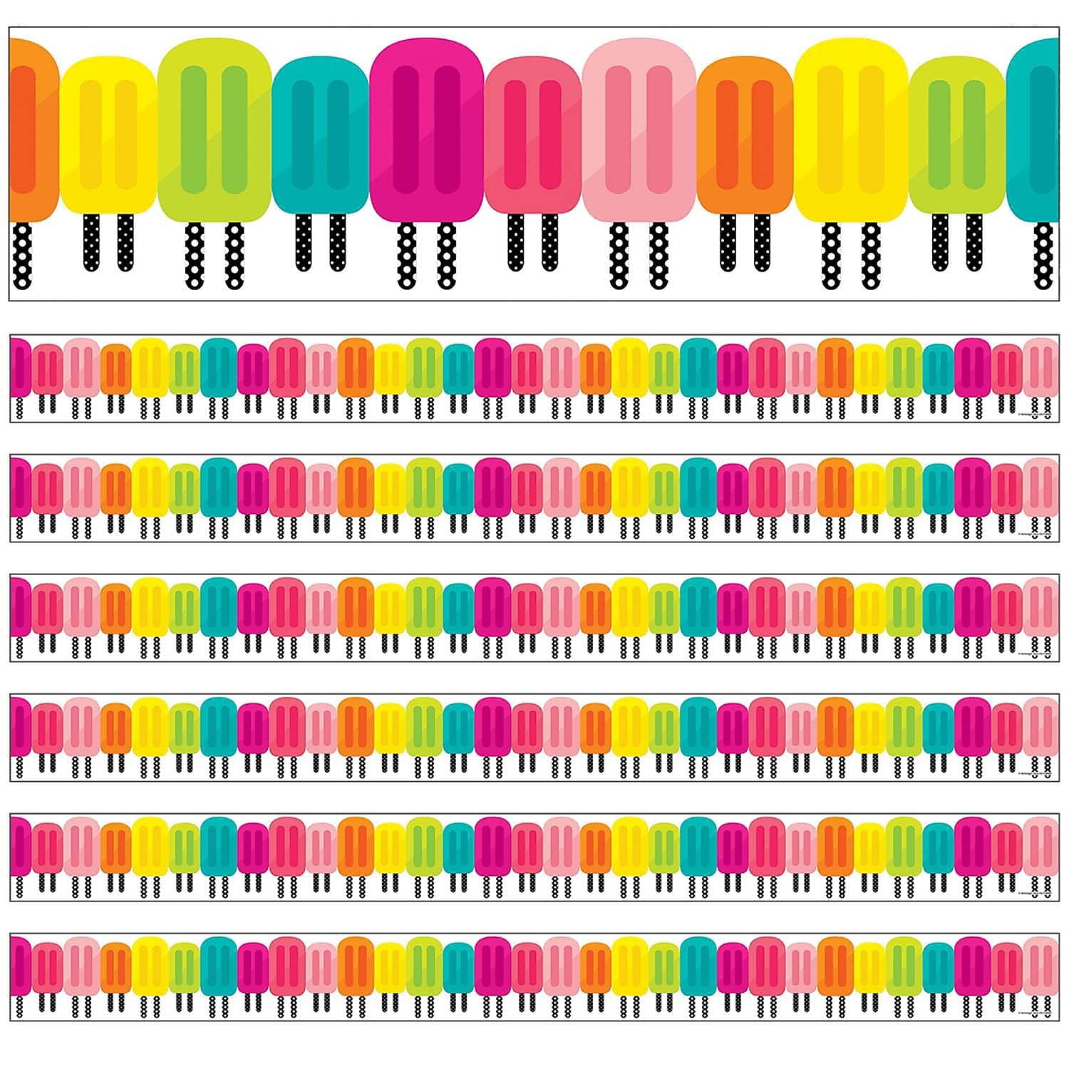 Simply Stylish Tropical Pops Straight Border, 36 Feet Per Pack, 6 Packs ...