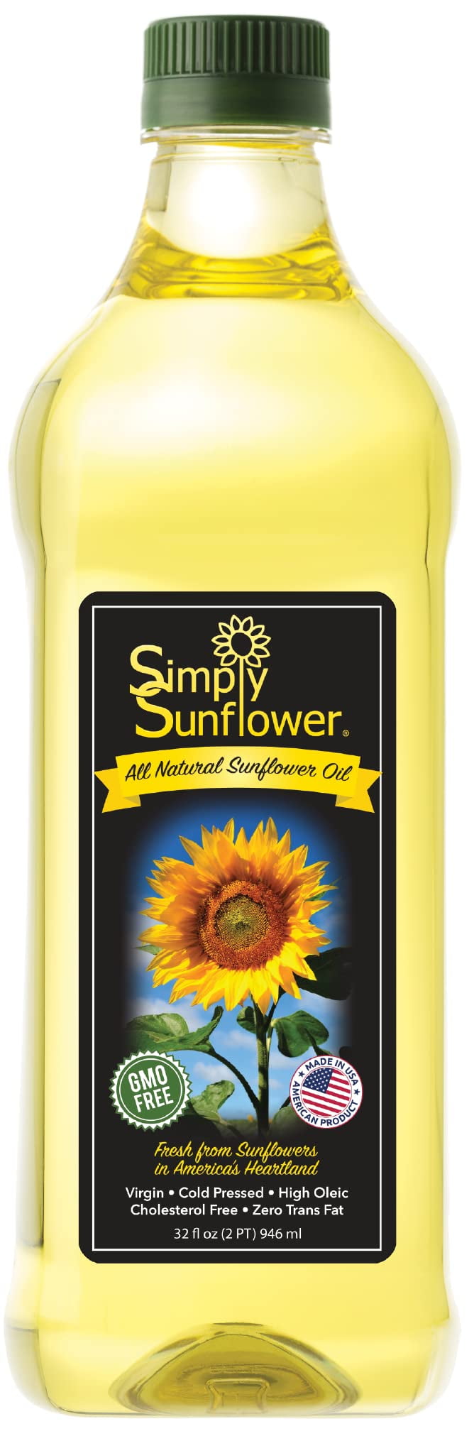 Simply Sunflower All-Natural Sunflower Oil | Non GMO, Gluten-Free, Vegan | Heart Healthy Cooking ...
