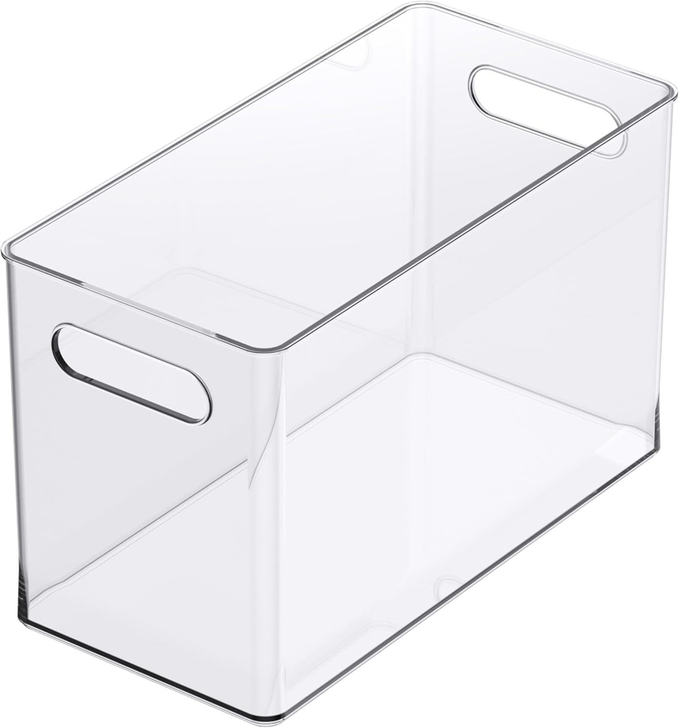 Simply Tidy 13" x 6.5" Clear Storage Bin with Handles Stackable Plastic ...