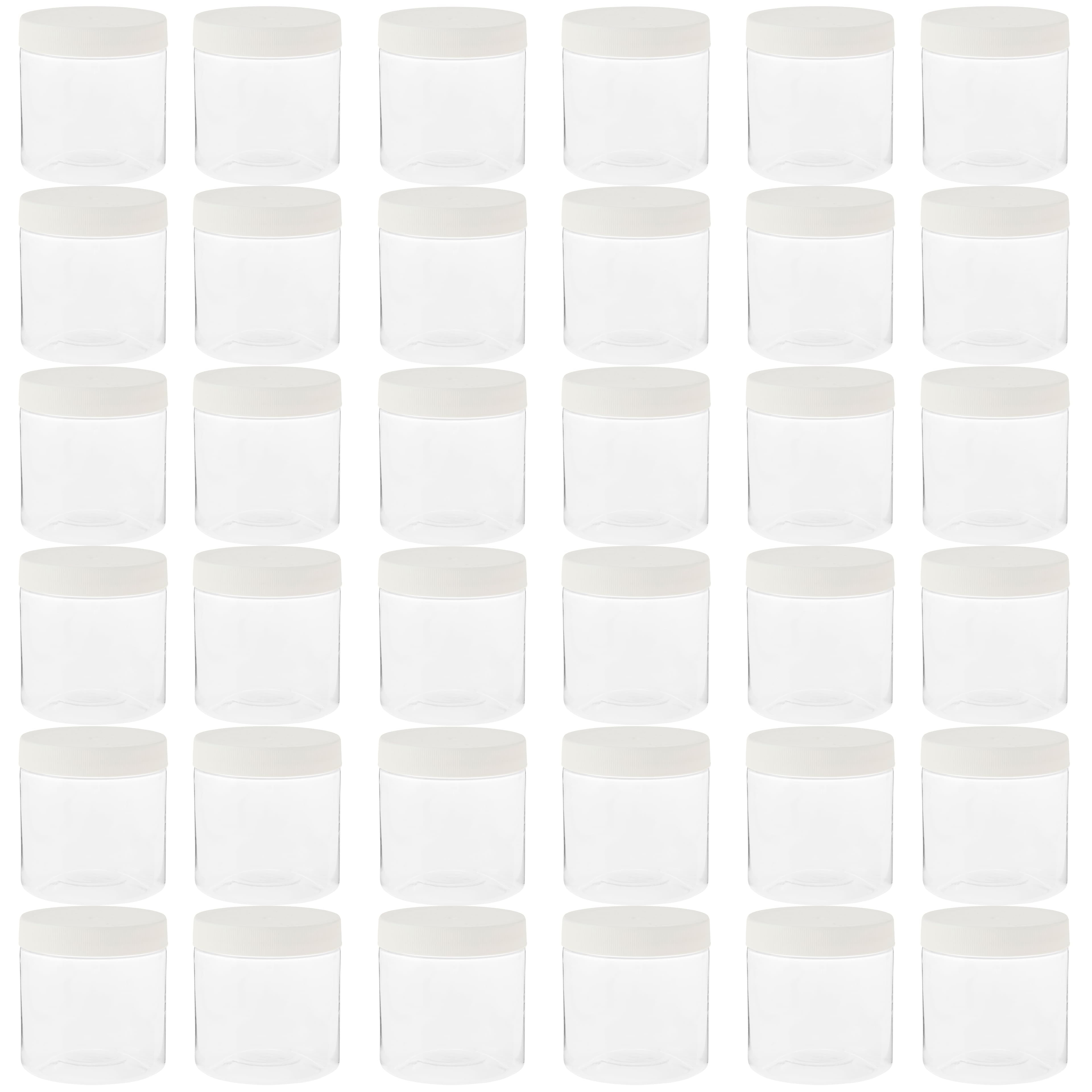 Simply Tidy Clear Plastic Storage Jars for Craft Supplies, 36 Pack ...