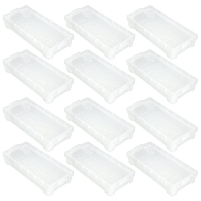 Simply Tidy's Clear Plastic Pencil Box - Durable, Stackable, Holds ...