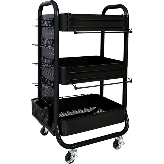 Simply Tidy 34" White Modular Mobile Panel Tower with Wheels for Small ...