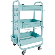 Essex Black Drawers & Rolling Cart with Tray and Extendable Table by ...