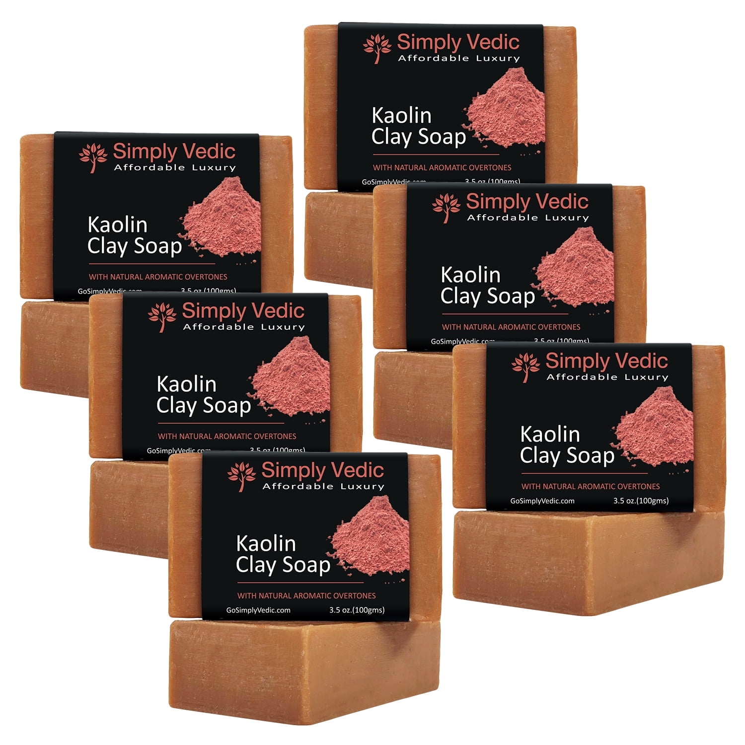 Simply Vedic Handmade Pink Kaolin Clay Cold Pressed Soap Bar For Bath ...