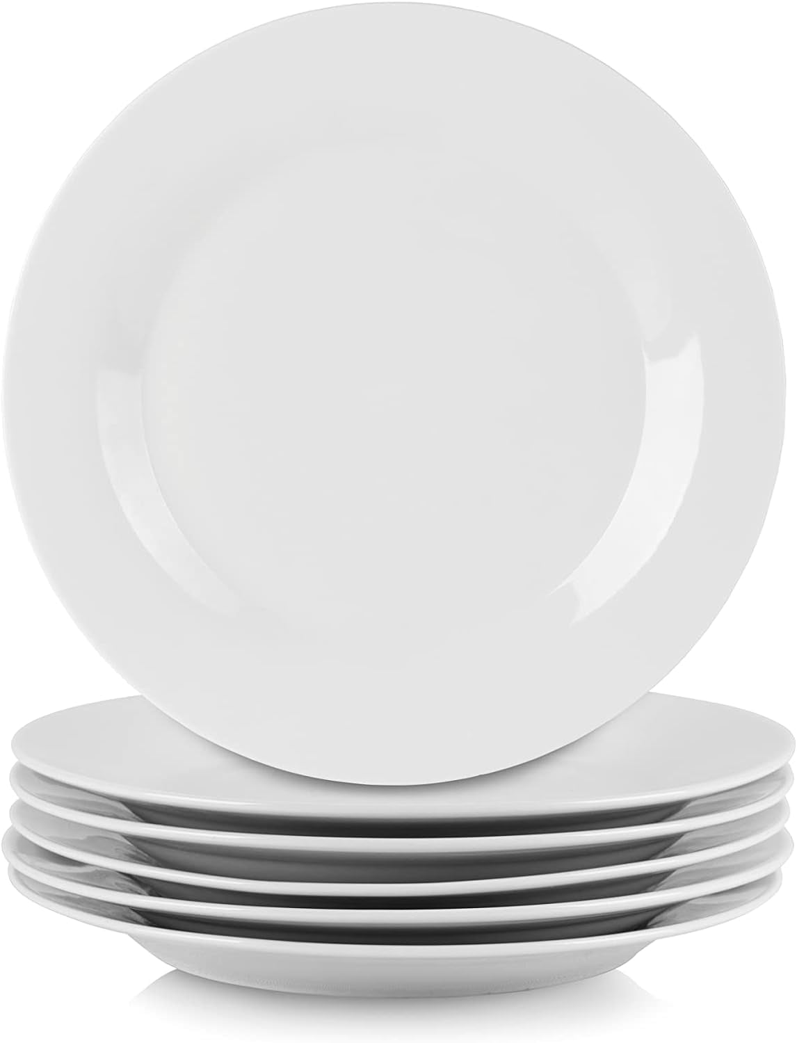 Simply White 7.5" Round Salad Plate, Set of 6 - Walmart.com