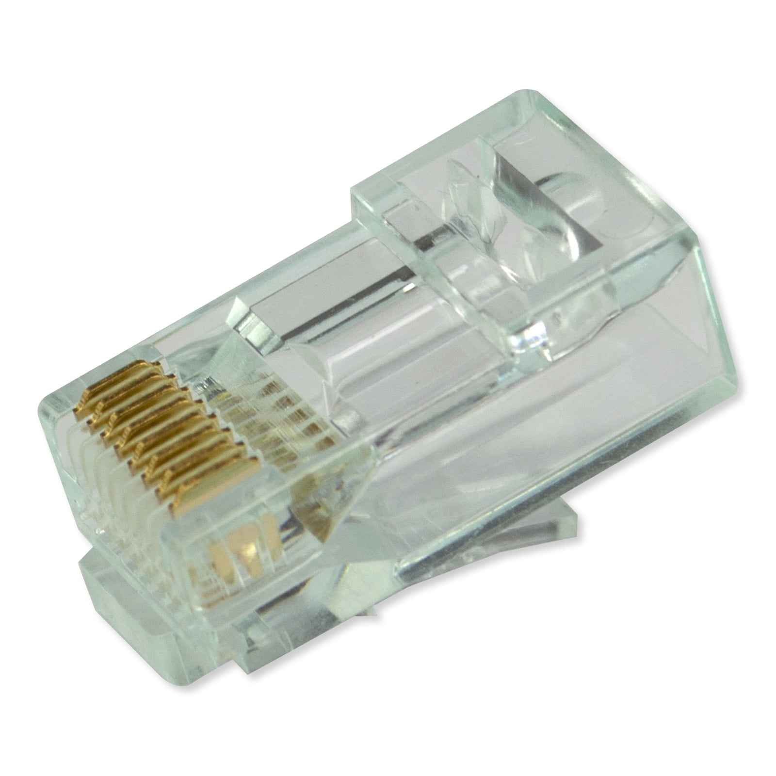 Simply45 Cat6 Pass Through RJ45 Crimp Connectors, Solid 23AWG/Stranded ...