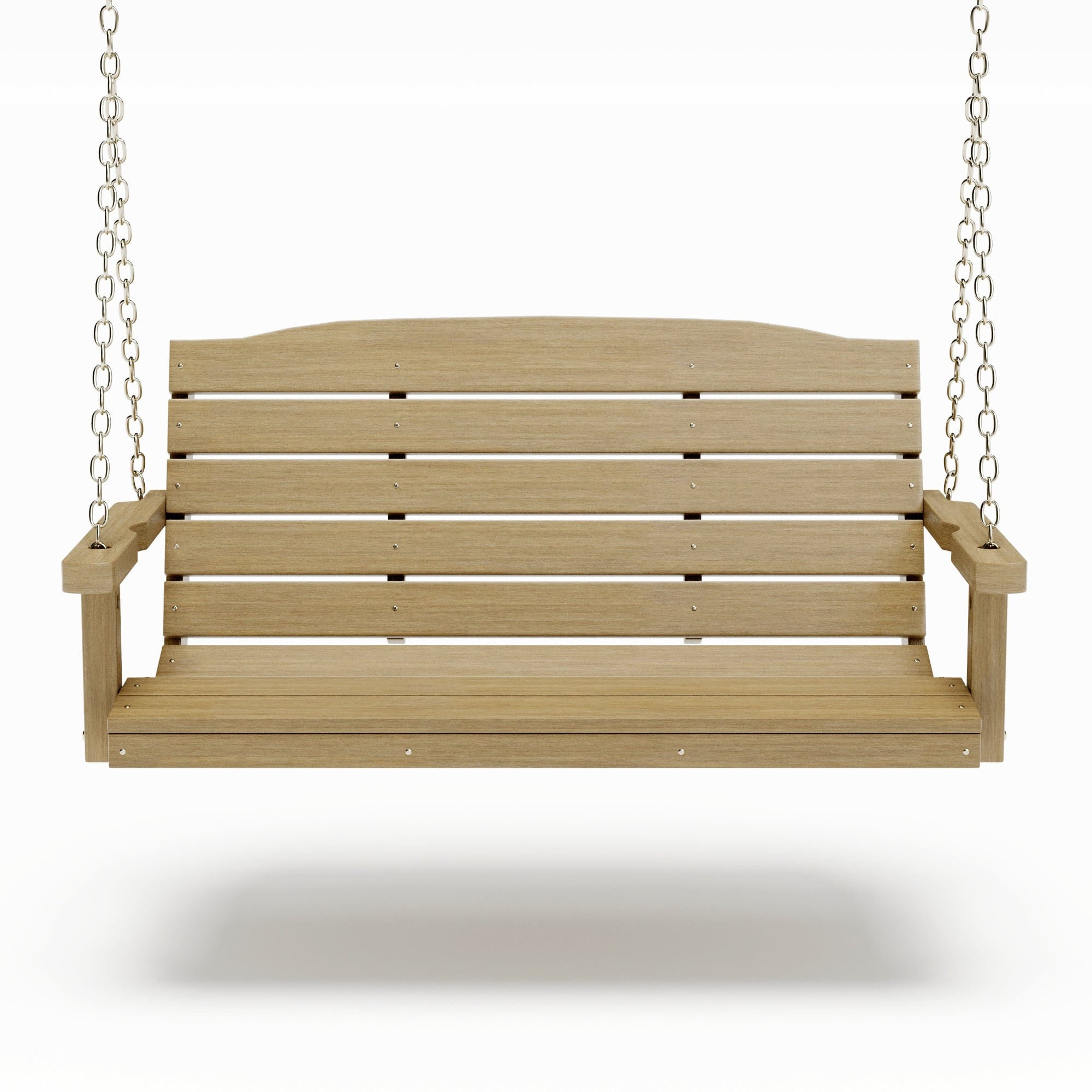 SimplyPoly Amish Made Classic Composite Porch Swing, 5-Foot, Birchwood ...