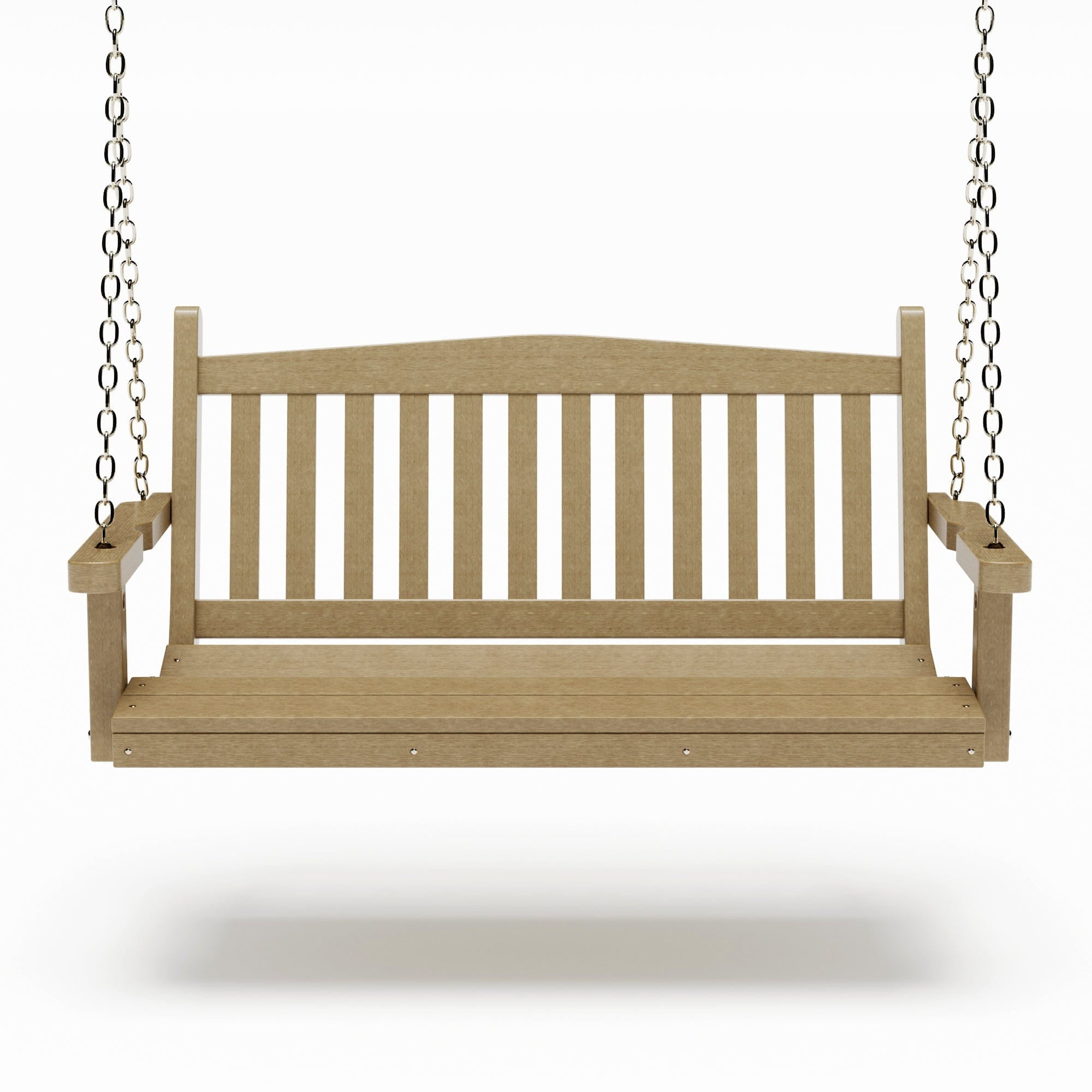 SimplyPoly Amish Made Mission Composite Porch Swing, 4-Foot, Weathered ...