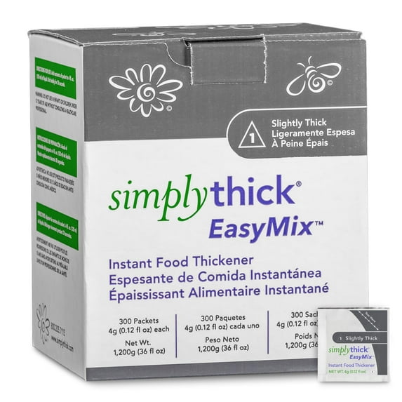SimplyThick Instant Beverage & Food Thickener, Easy Mix, Unflavored ...