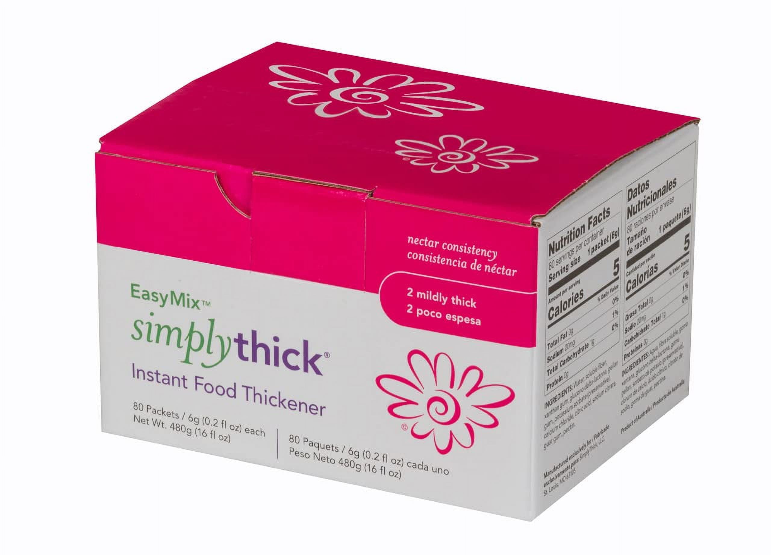 SimplyThick? Easy Mix? Nectar Consistency Food and Beverage Thickener ...