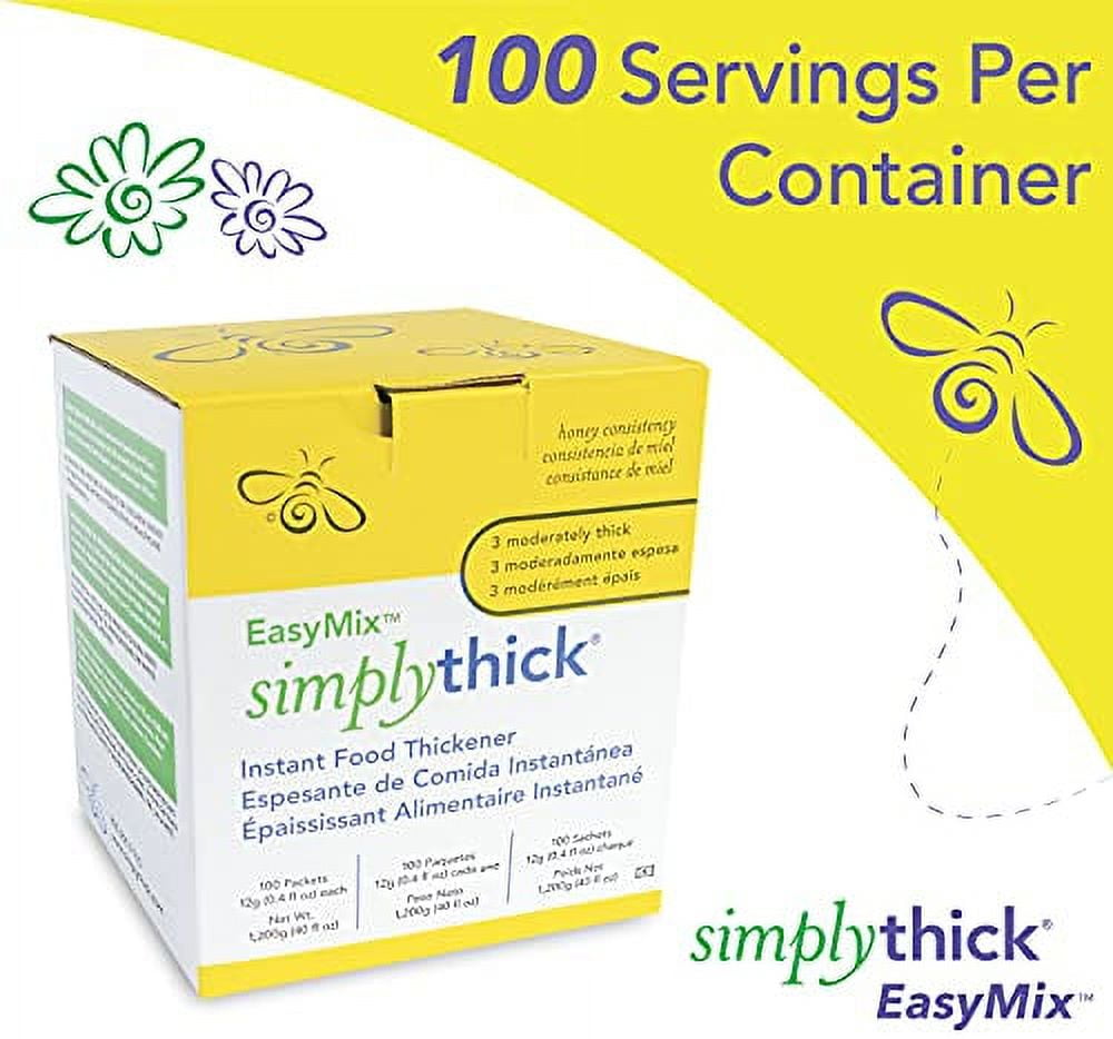 SimplyThick EasyMix | 100 Count of 12g Individual Packets | Gel ...