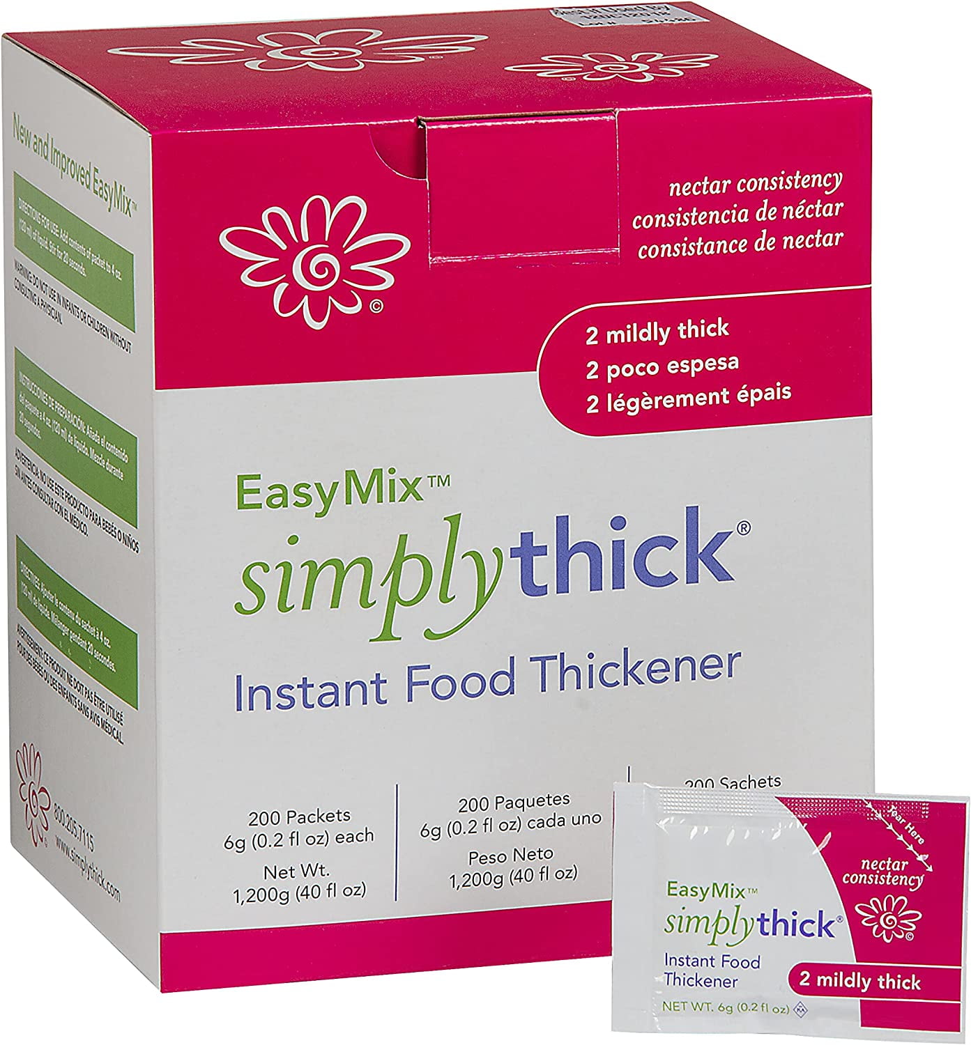 SimplyThick EasyMix | 200 Count of 6g Individual Packets | Gel ...