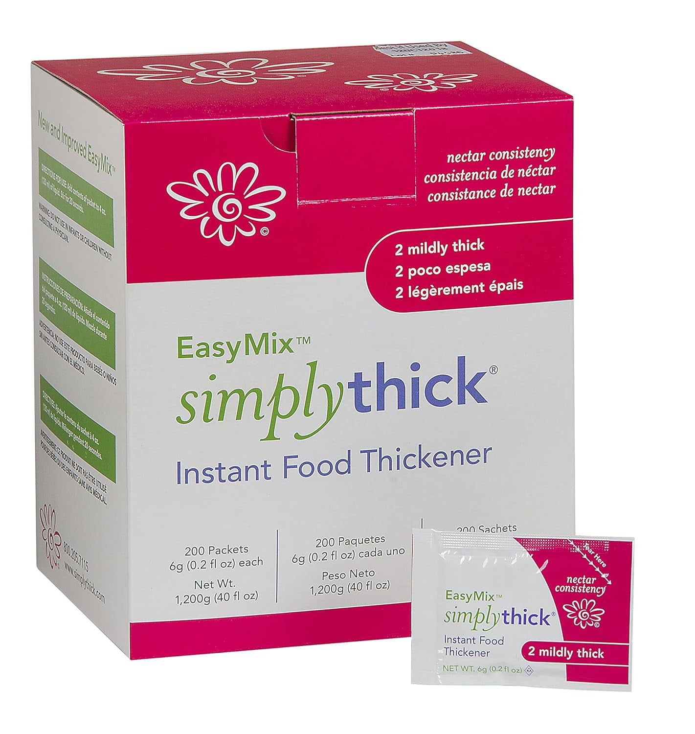 SimplyThick EasyMix | 200 Count of 6g Individual Packets | Gel ...