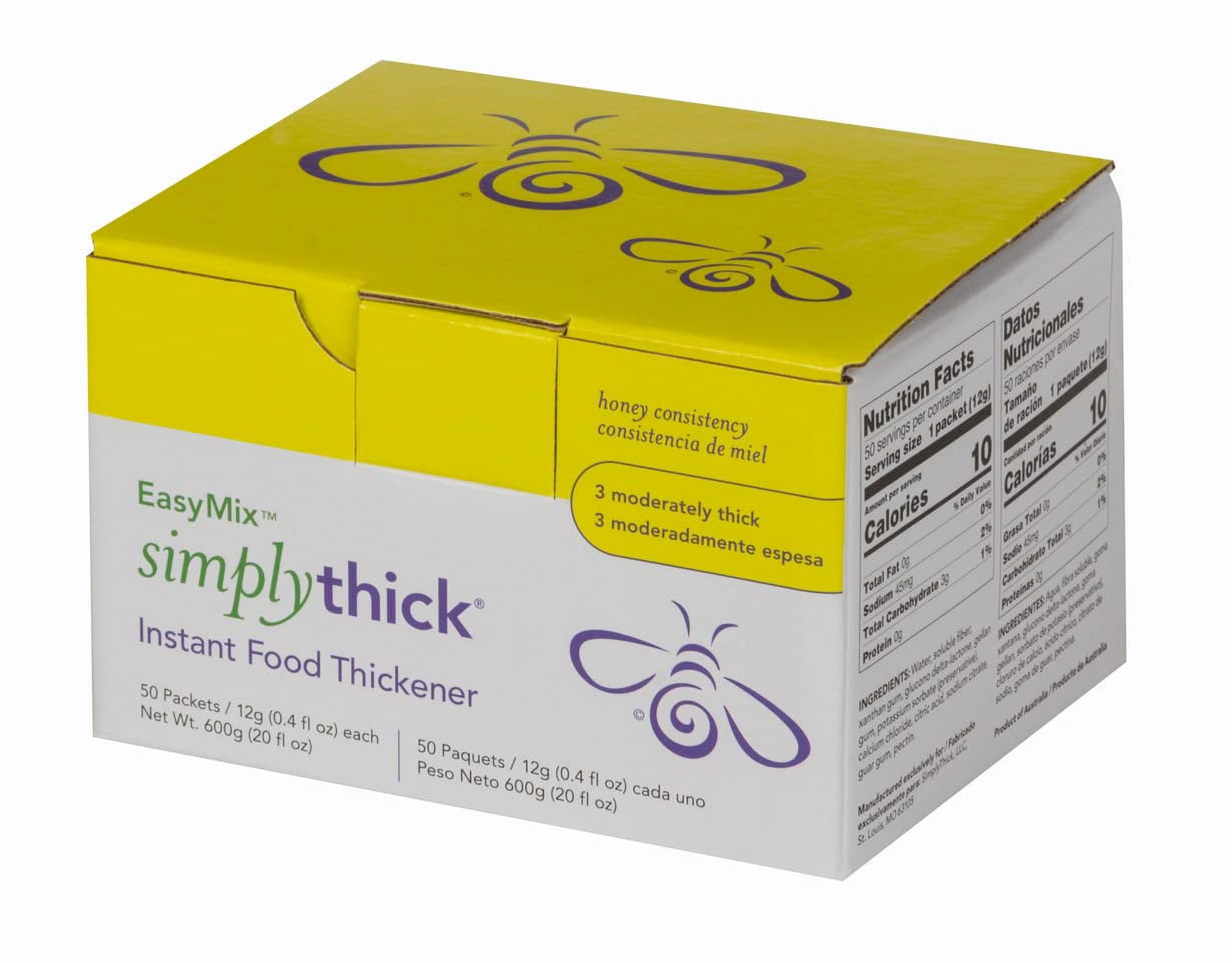 SimplyThick EasyMix | 50 Count of 12g Individual Packets | Gel ...
