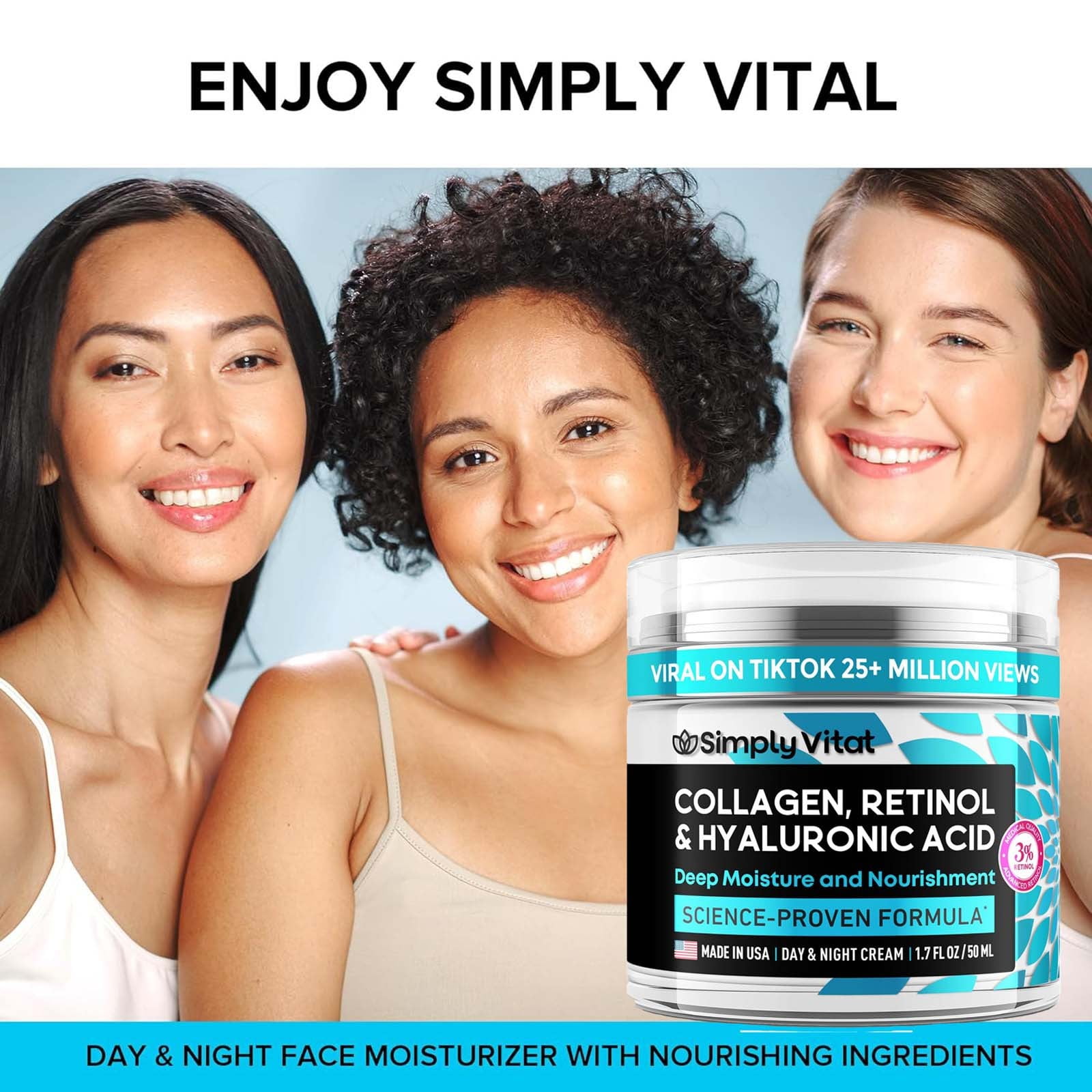 SimplyVitat Hydrating Collagen Face Cream – Firming & Lifting ...