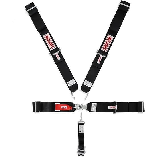 Simpson 29066BK Latch/Link Pull Down 5-Way Sprint Harness, Black ...