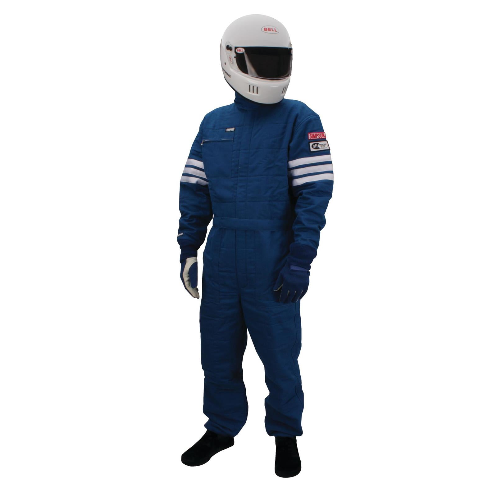 Simpson 404111 1-Piece, Double Layer Nomex Racing Suit, Blue, S ...