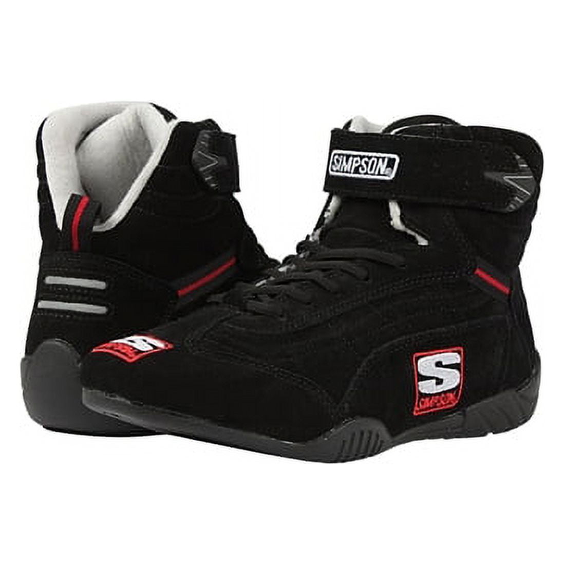 Simpson AD400BK SFI-5 Suede/Nomex Lined Racing Shoes, Black, 4 ...