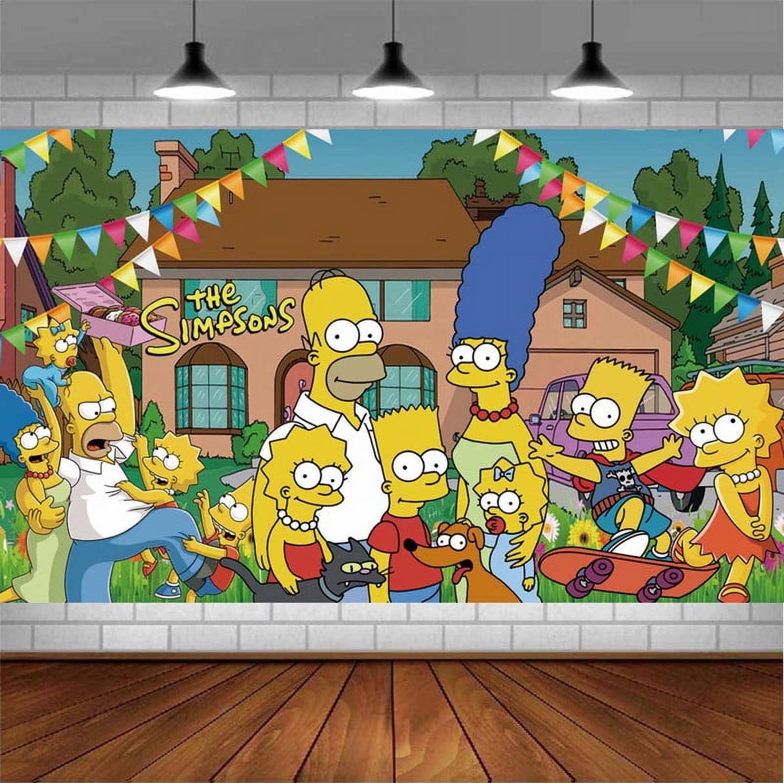 The Simpsons Backdrop Banner Party Supplies Post Birthday Decorations ...