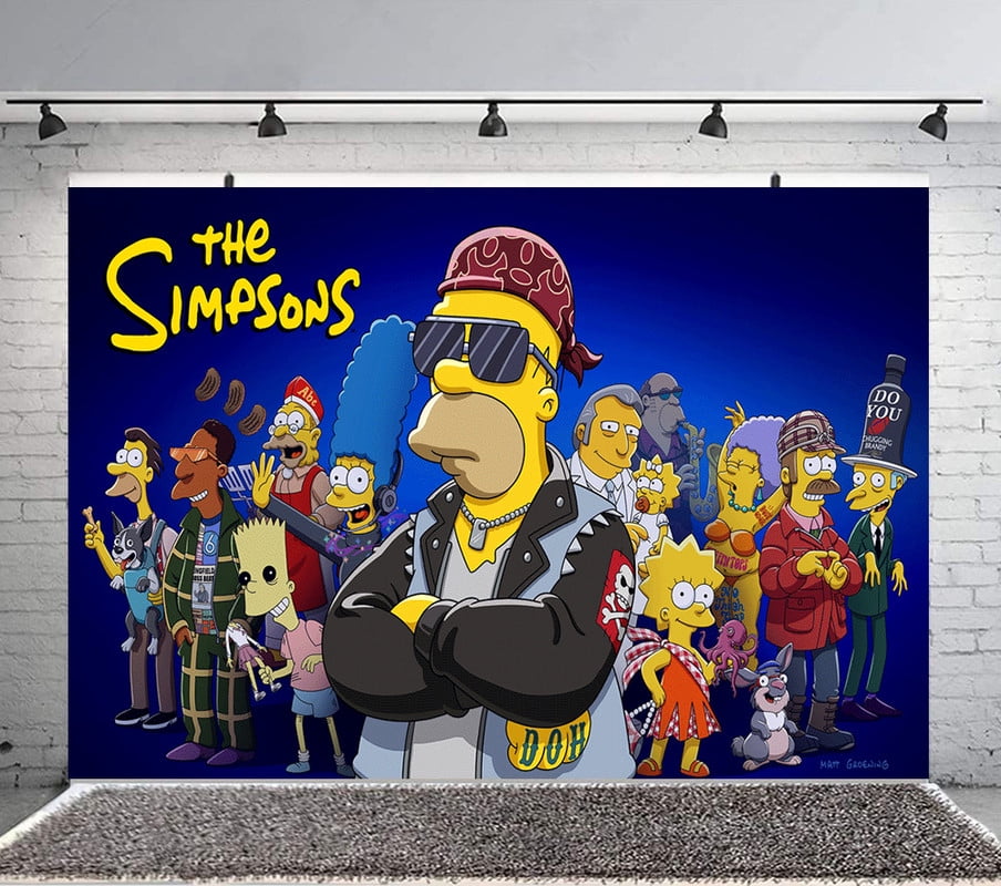 Simpson Backdrop Banner Party Supplies Poster Movie Theme Background ...