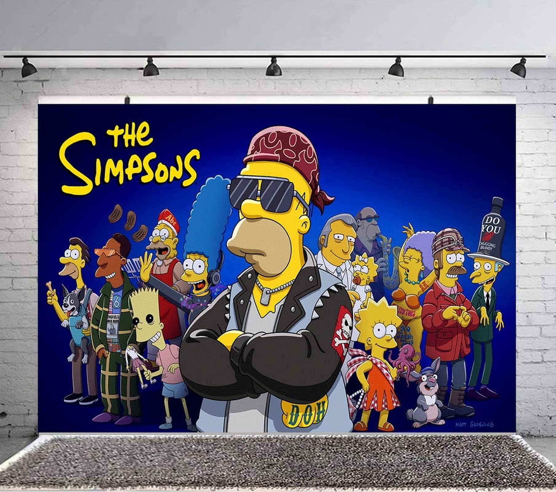 Simpson Backdrop Banner Party Supplies Poster Movie Theme Background ...