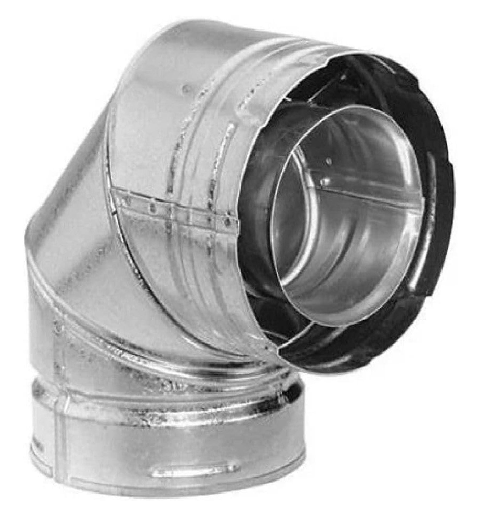 Simpson Dura-Vent 46DVA-E90 Direct Vent Galvanized 90 Degree Elbow, 4 x ...
