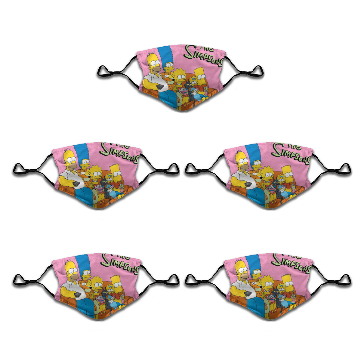 Simpson Filter mask-5 masks,, soft, breathable and comfortable filter ...