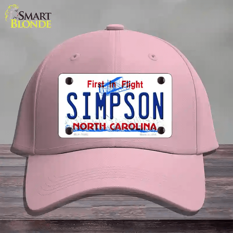 Simpson North Carolina Novelty License Plate Hat Cotton Pink - Walmart.com